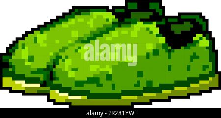fluffy kid slippers game pixel art vector illustration Stock Vector ...
