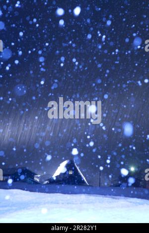 Shirakawa-go Gassho light show of the Deai bridge Stock Photo - Alamy