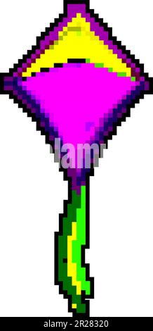 outdoor kite sky game pixel art vector illustration Stock Vector Image ...
