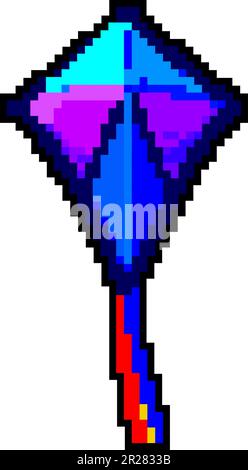 outdoor kite sky game pixel art vector illustration Stock Vector Image ...