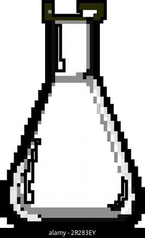 test laboratory glassware game pixel art vector illustration Stock ...