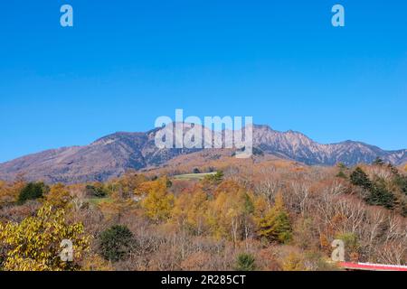Fall colors and Mount Yatsugatake Stock Photo - Alamy