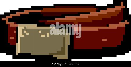 style leather belt game pixel art vector illustration Stock Vector ...