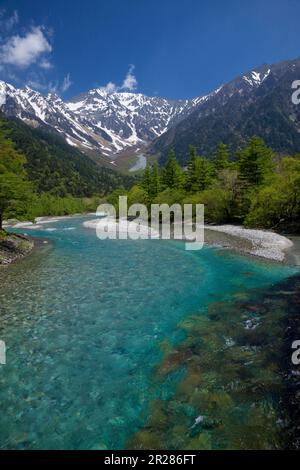 Azusagawa River and Hotaka mountains Stock Photo - Alamy