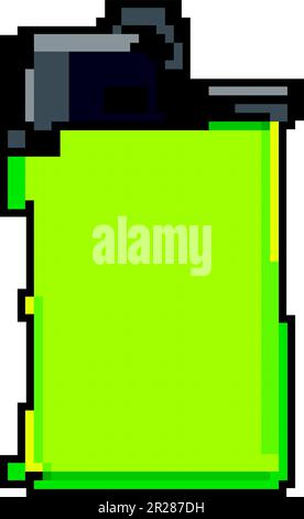 cigarette lighter fire game pixel art vector illustration Stock Vector ...