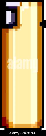 cigarette lighter fire game pixel art vector illustration Stock Vector ...