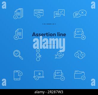 Assertion line icons Stock Vector Image & Art - Alamy