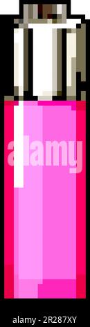 flammable lighter fire game pixel art vector illustration Stock Vector ...