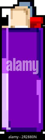 cigarette lighter fire game pixel art vector illustration Stock Vector ...