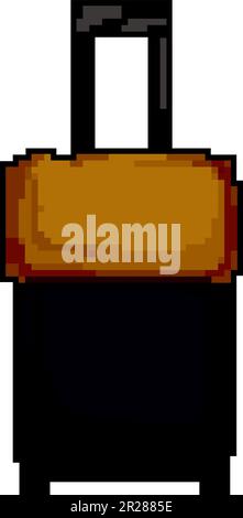 tourist luggage bag game pixel art vector illustration Stock Vector ...