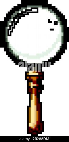 loupe magnifying glass game pixel art vector illustration Stock Vector ...