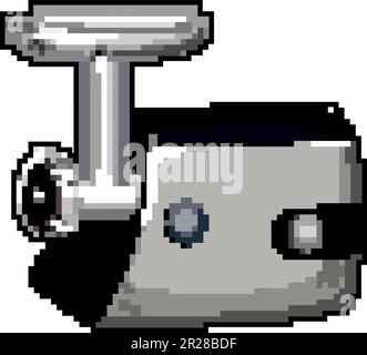 food meat grinder game pixel art vector illustration Stock Vector Image ...