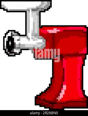 equipment meat grinder game pixel art vector illustration Stock Vector ...