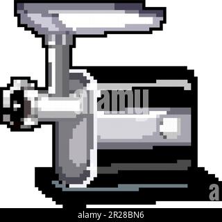 food meat grinder game pixel art vector illustration Stock Vector Image ...