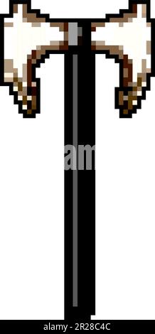 war medieval weapon game pixel art vector illustration Stock Vector ...