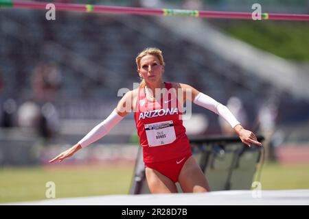 Talie Bonds of Arizona places third in the women's high jump at 5-10 (1 ...