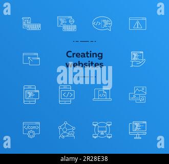 Creating websites icons Stock Vector Image & Art - Alamy