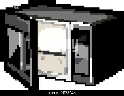 cooking microwave oven game pixel art vector illustration Stock Vector ...