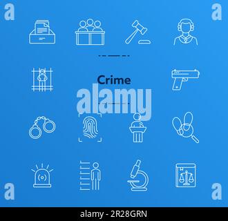 character evidence crime line icon vector illustration Stock Vector ...