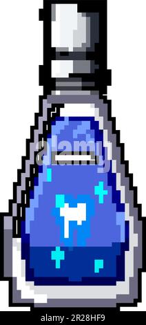 hygiene mouthwash game pixel art vector illustration Stock Vector Image ...