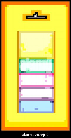 sticky note sticker game pixel art vector illustration Stock Vector ...