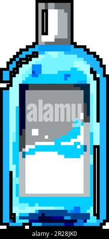 hygiene mouthwash game pixel art vector illustration Stock Vector Image ...