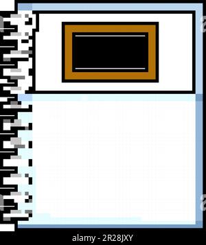 note notebook game pixel art vector illustration Stock Vector Image ...