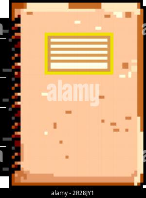 note notebook game pixel art vector illustration Stock Vector Image ...