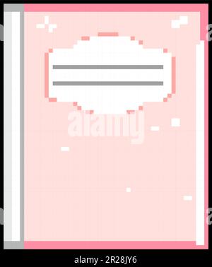note notebook game pixel art vector illustration Stock Vector Image ...
