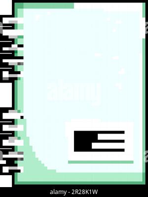 note notebook game pixel art vector illustration Stock Vector Image ...