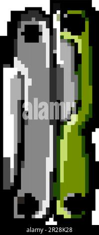 multitool knife tool game pixel art vector illustration Stock Vector ...