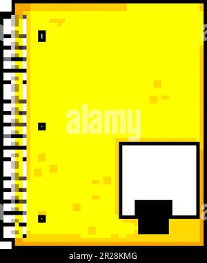 note notebook game pixel art vector illustration Stock Vector Image ...