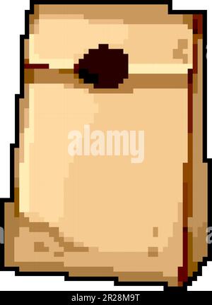 sale paper bag game pixel art vector illustration Stock Vector Image ...