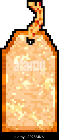 sale paper tag game pixel art vector illustration Stock Vector Image ...