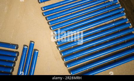 14th May 2023 Water pipe line being installed by Anglia water running ...