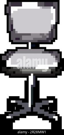 work office chair game pixel art vector illustration Stock Vector Image ...