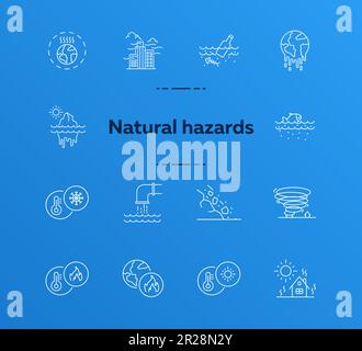 Natural hazards icons Stock Vector Image & Art - Alamy