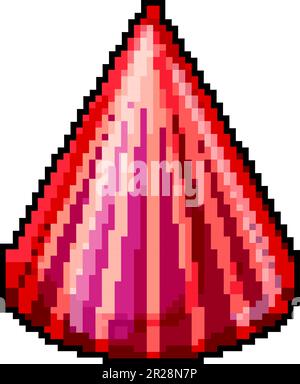 cone party hat game pixel art vector illustration Stock Vector Image ...