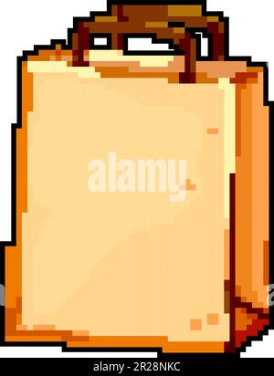 sale paper bag game pixel art vector illustration Stock Vector Image ...