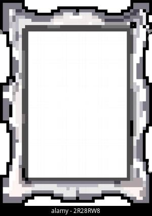 blank photo frame game pixel art vector illustration Stock Vector Image ...