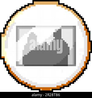 blank photo frame game pixel art vector illustration Stock Vector Image ...