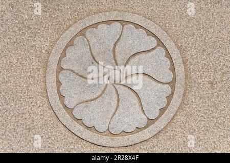 Grunge Ornate stone texture, circle rock shape, background for web site ...