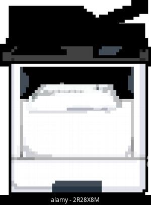 printer scanner document game pixel art vector illustration Stock ...