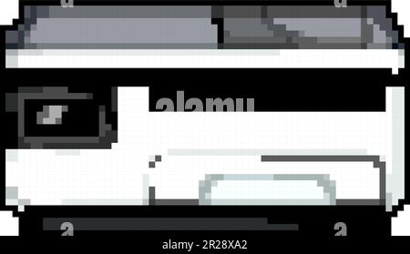 machine printer paper game pixel art vector illustration Stock Vector ...