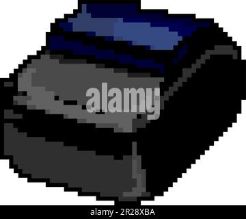 machine printer paper game pixel art vector illustration Stock Vector ...