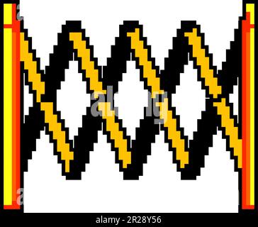 barricade road barrier game pixel art vector illustration Stock Vector ...