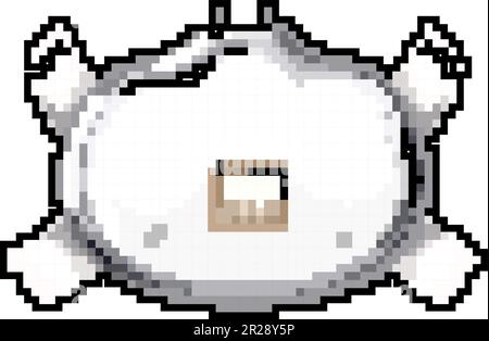 safety respirator mask game pixel art vector illustration Stock Vector ...