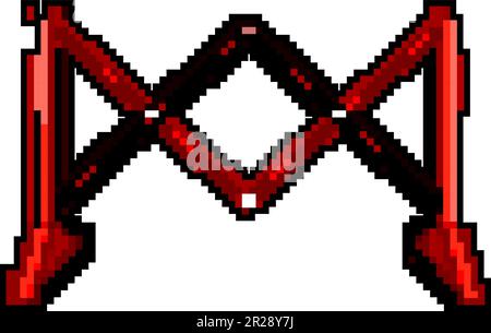 barricade road barrier game pixel art vector illustration Stock Vector ...