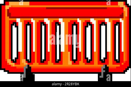 barricade road barrier game pixel art vector illustration Stock Vector ...