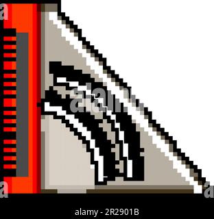measure ruler builder game pixel art vector illustration Stock Vector ...